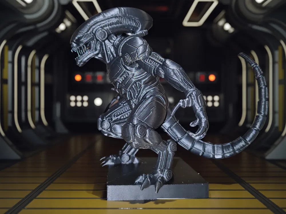 Xenomorph Alien Cyborg Sculpture by HT3DP MakerWorld: Download Free 3D ...