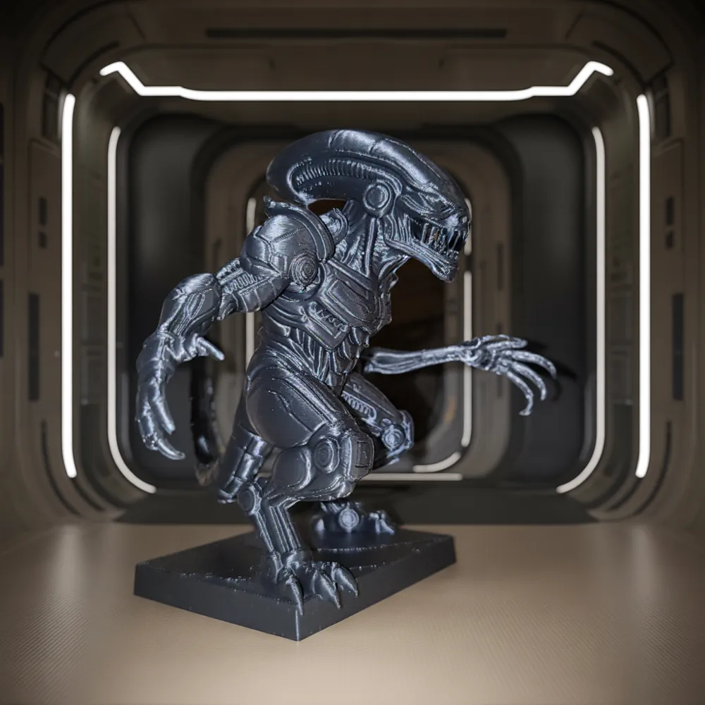 Xenomorph Alien Cyborg Sculpture by HT3DP MakerWorld: Download Free 3D ...