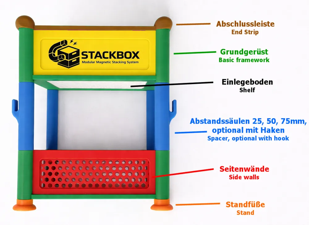 Stackbox - Modular Magnetic Stacking System - Free 3D Print Model ...