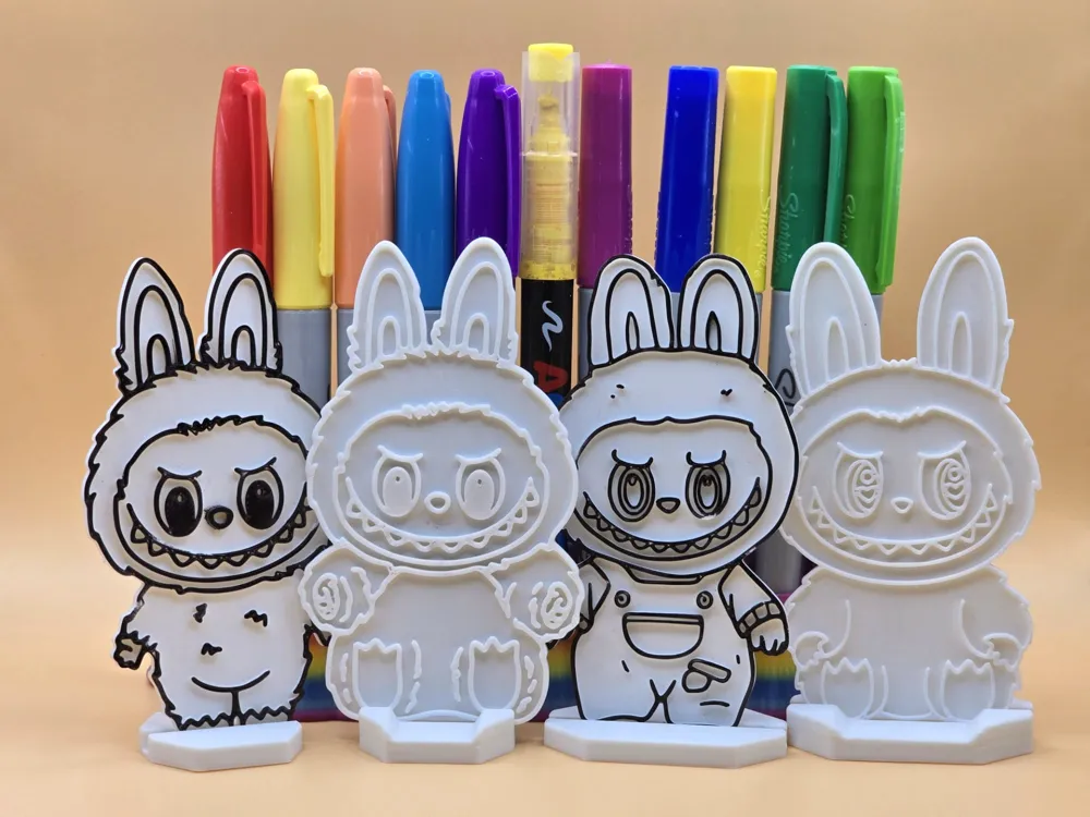 Cute Labuba La Bu Bu La Boo Boo Coloring by Merilno3D MakerWorld ...