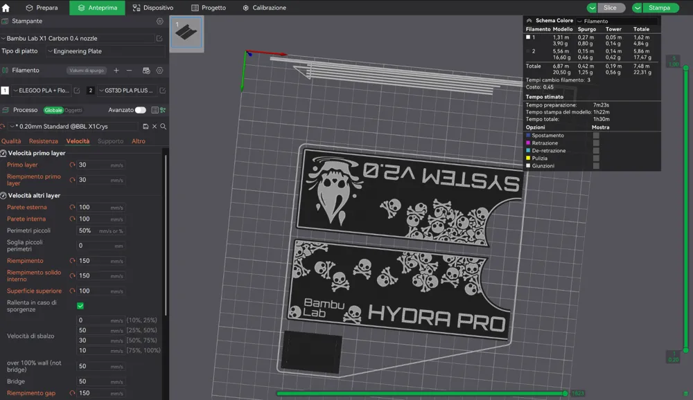 HYDRA PRO SYSTEM V2 Skull Front Cover by G3D Lab MakerWorld: Download ...