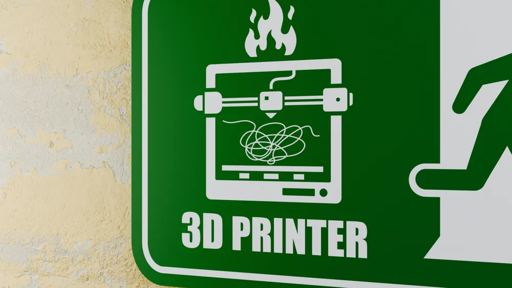 3D Printer Emergency Sign - Right Side Arrow Right - Free 3D Print ...