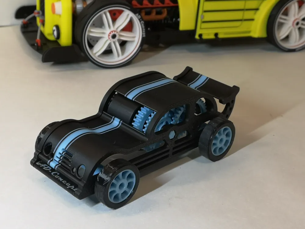 Racing Spring Car 100% 3D - Wind up mechanism by AD-Concept MakerWorld ...