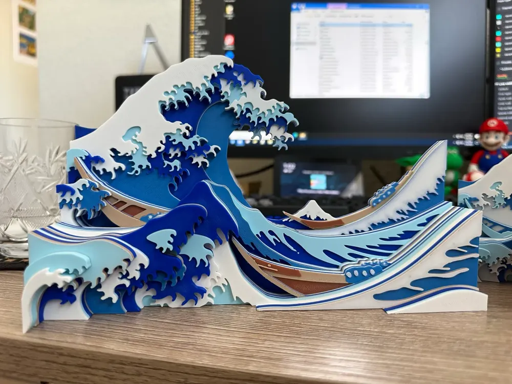 The Great Wave off Kanagawa Remixed by merophosis MakerWorld: Download ...