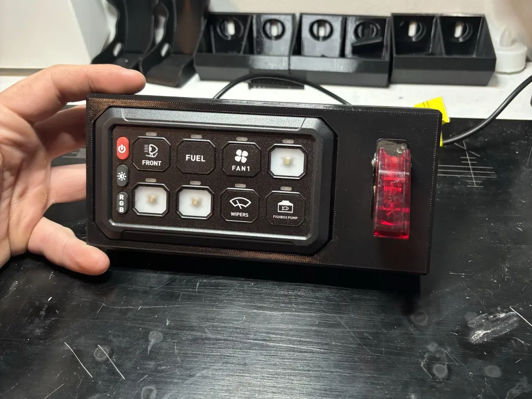 12v 8-gang switch panel - Free 3D Print Model - MakerWorld