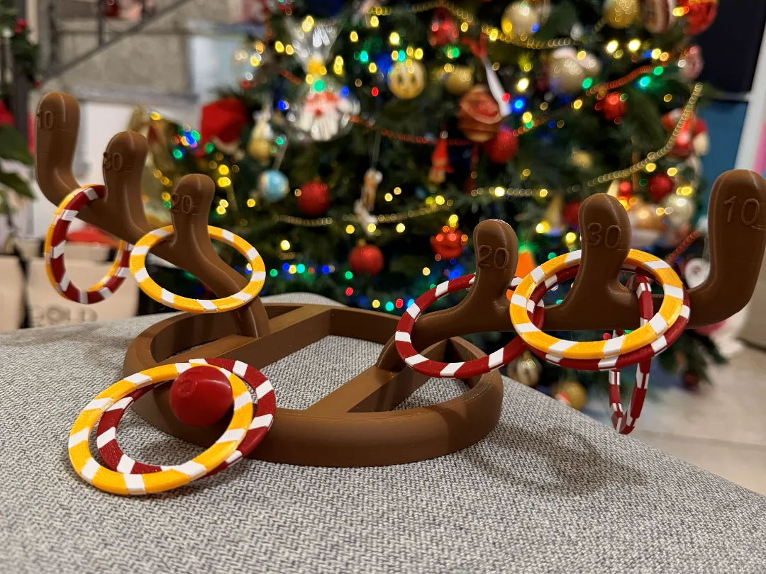 Rudolph Ring Toss - Free 3D Print Model - MakerWorld