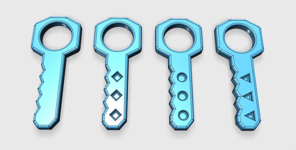 Toy Keys with Ring and Charm by MunkyCreamMakerWorld: Download Free 3D ...