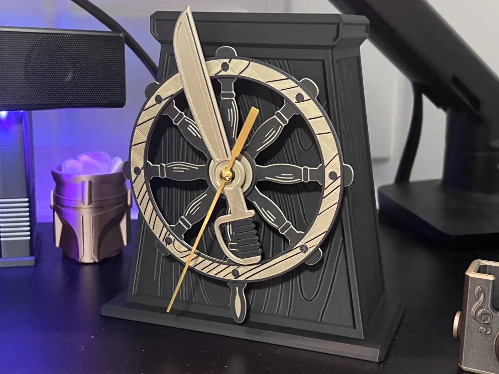 The Chronos - Pirate Ships Clock by Peter Martin MakerWorld: Download ...