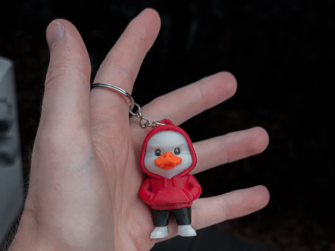 Chill Duck Guy Keychain - Free 3D Print Model - MakerWorld
