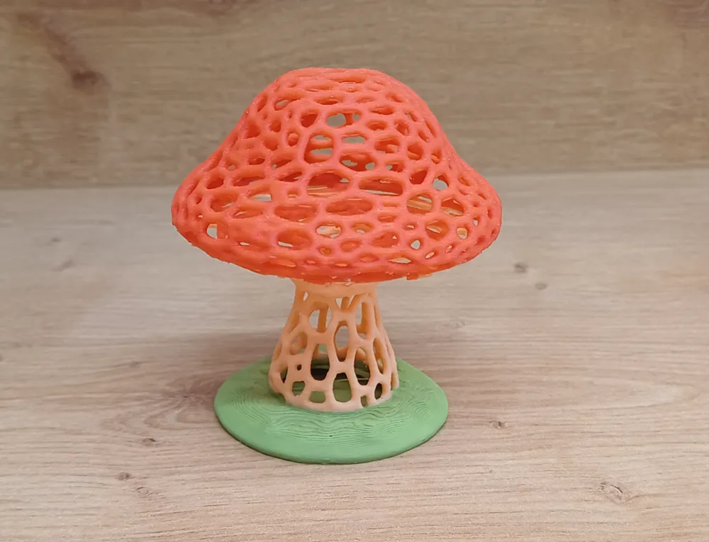 Voronoi Mushroom by Kiron 21 - MakerWorld