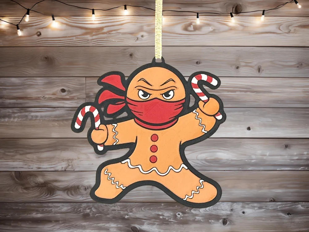 Ninjabread Man Christmas Ornamant Gingerbread by mortickles - MakerWorld