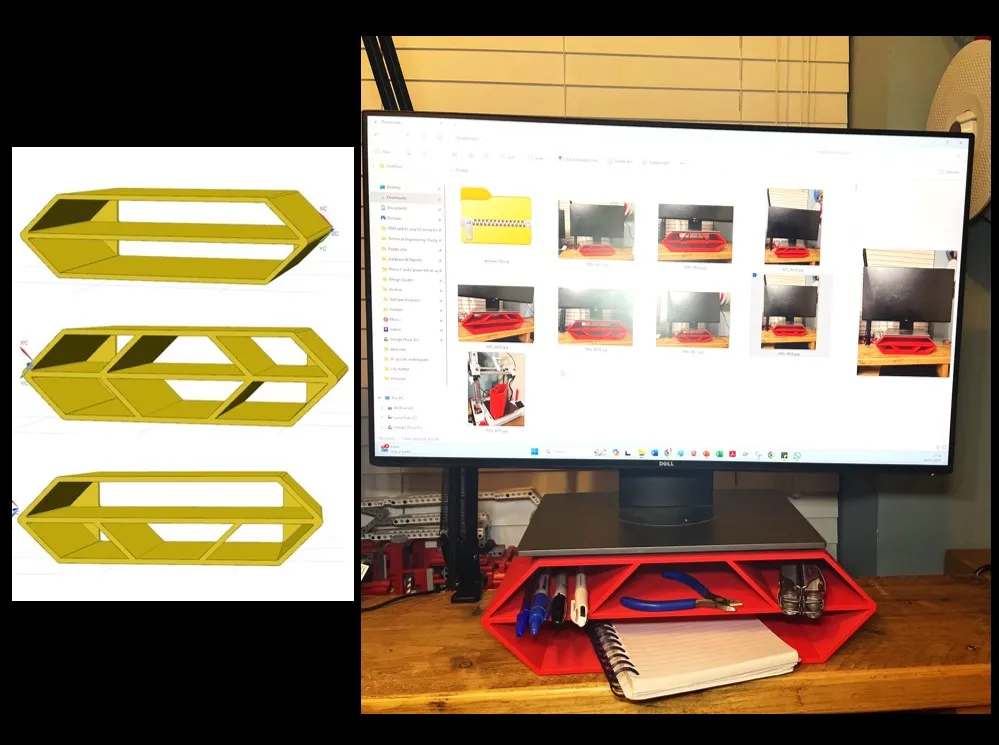 10cm Monitor riser platform x 3 configurations - Free 3D Print Model ...