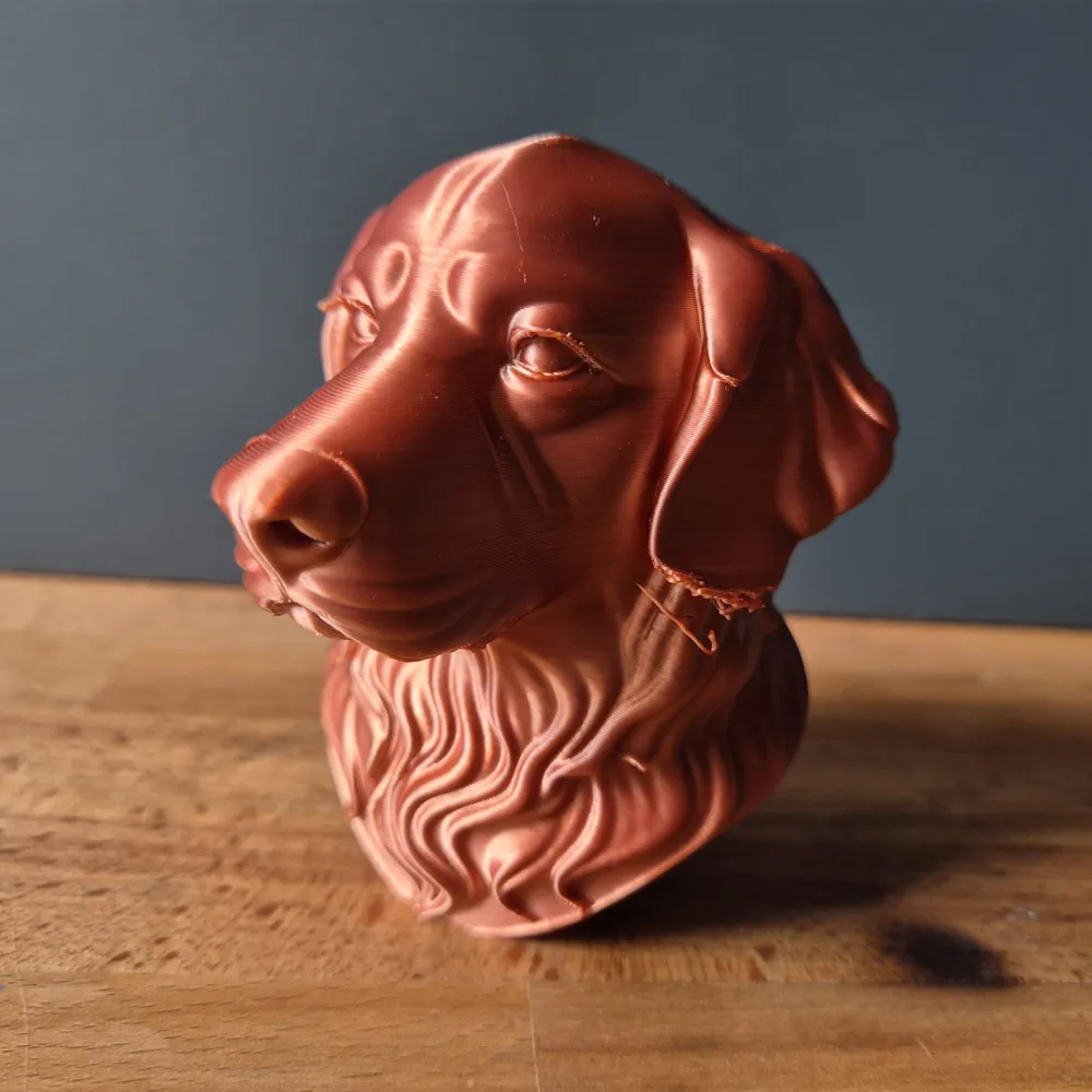 Golden Retriever Bust – Realistic Dog Sculpture by Mr.Jay MakerWorld ...