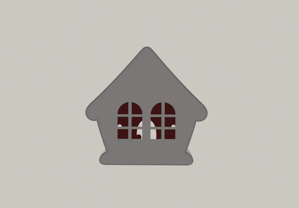 Gingerbread House (Tea Light) - Free 3D Print Model - MakerWorld