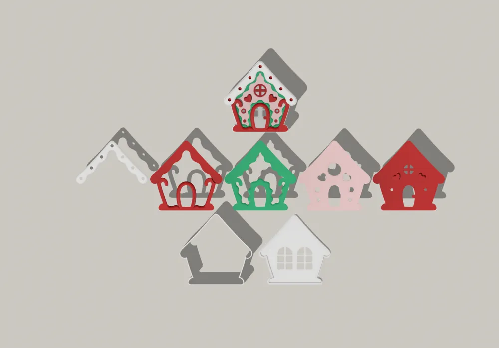 Gingerbread House (Tea Light) - Free 3D Print Model - MakerWorld