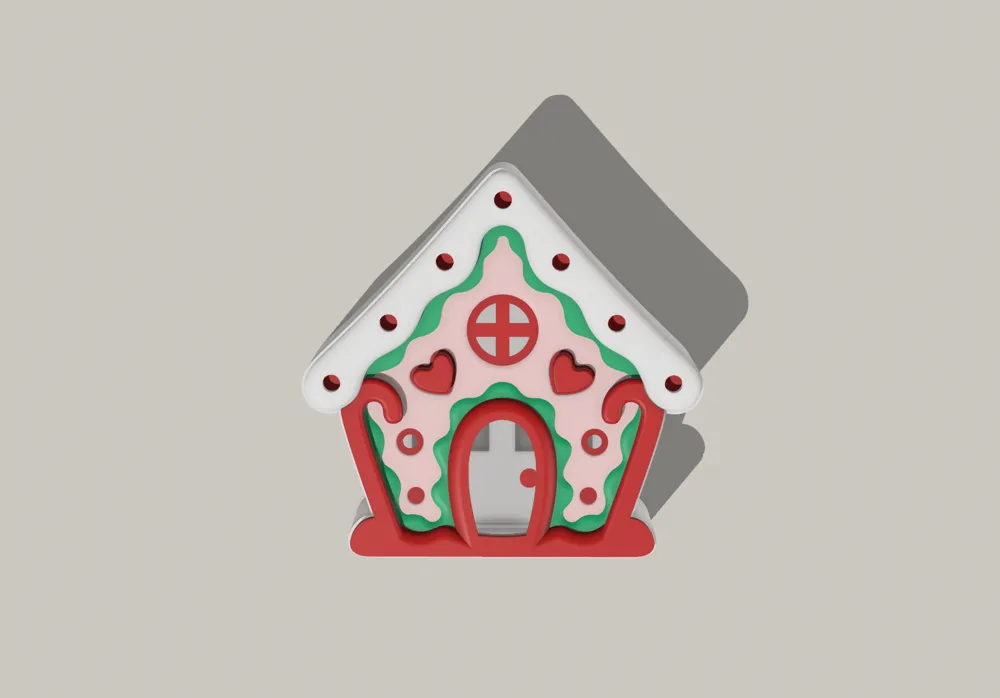Gingerbread House (Tea Light) - Free 3D Print Model - MakerWorld