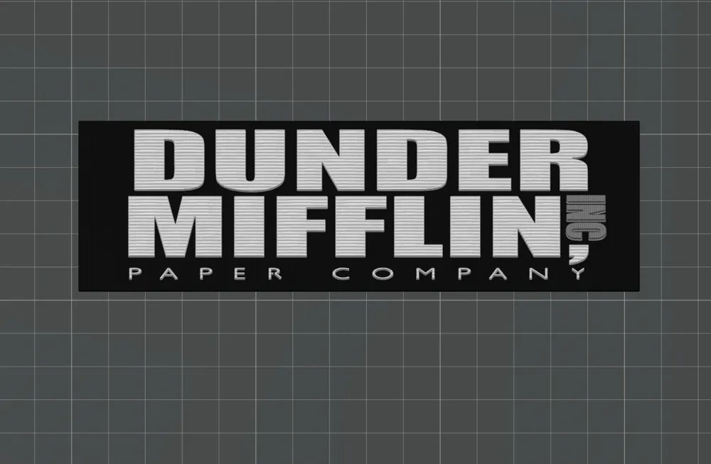 The Office Dunder Mifflin Sign - 3 Color Filament Swap at Layer Height ...
