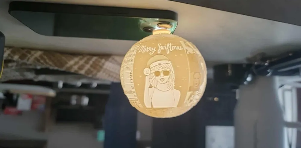 Taylor Swift Lithophane Christmas Ornament by Galactic Prints ...