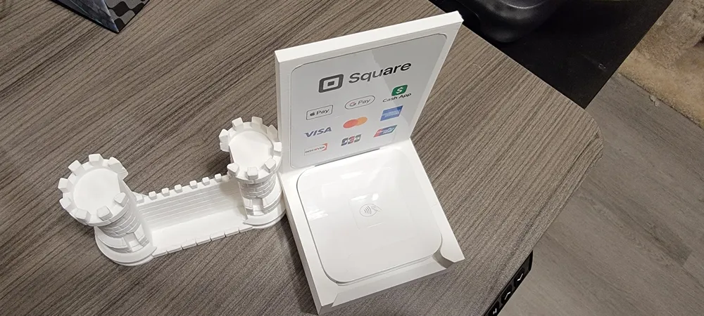 Castle Card Square Reader Holder - Free 3D Print Model - MakerWorld