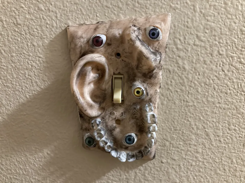 Fleshy Eye Light Switch Cover - Free 3D Print Model - MakerWorld