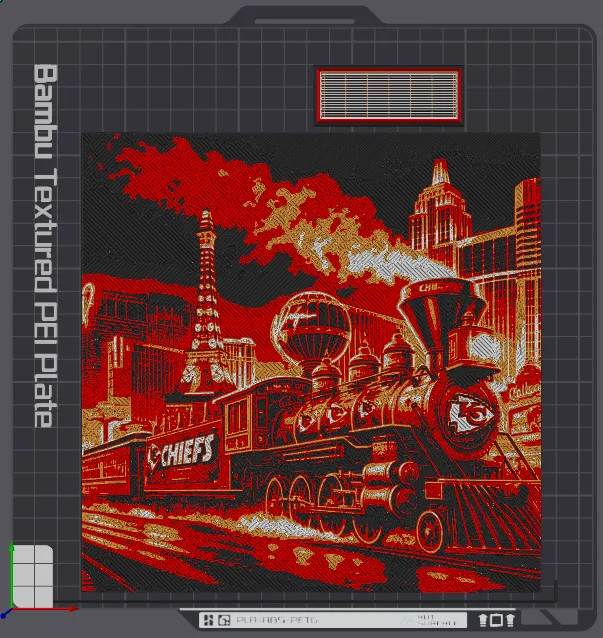 Kansas City Chiefs Train (hueforge) by Chris Lutz - MakerWorld