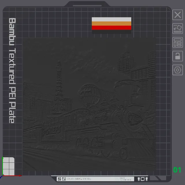 Kansas City Chiefs Train (hueforge) by Chris Lutz - MakerWorld