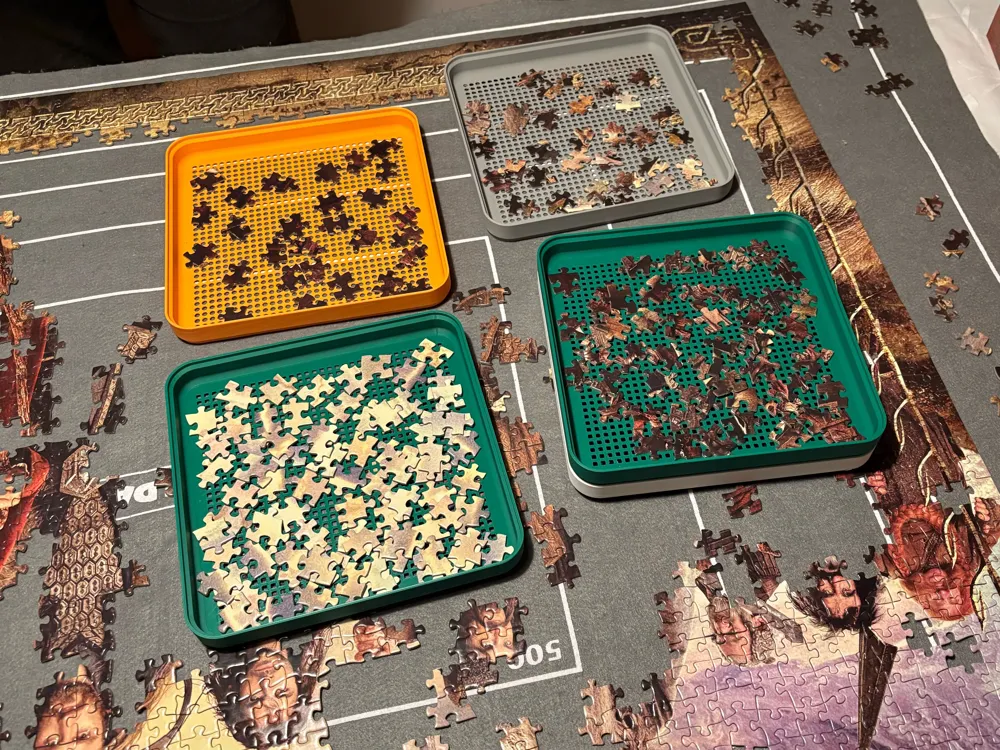 Stackable puzzle sorting tray - Free 3D Print Model - MakerWorld