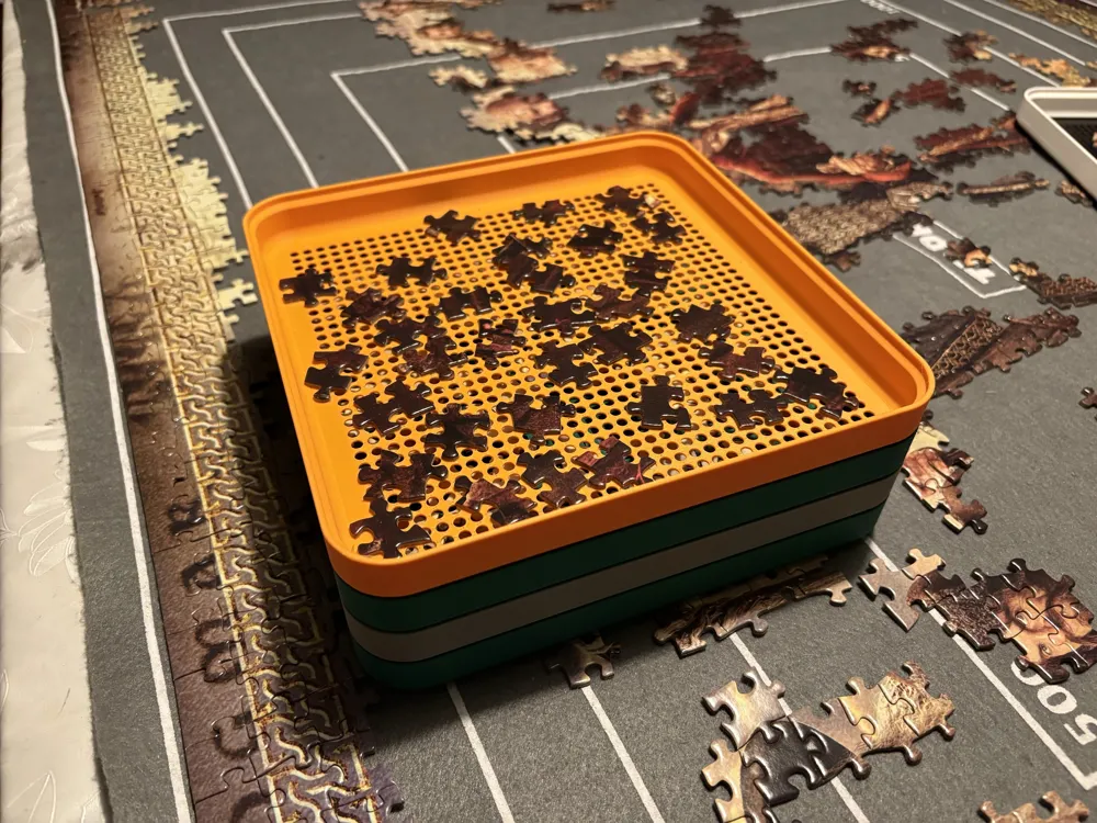 Stackable puzzle sorting tray - Free 3D Print Model - MakerWorld