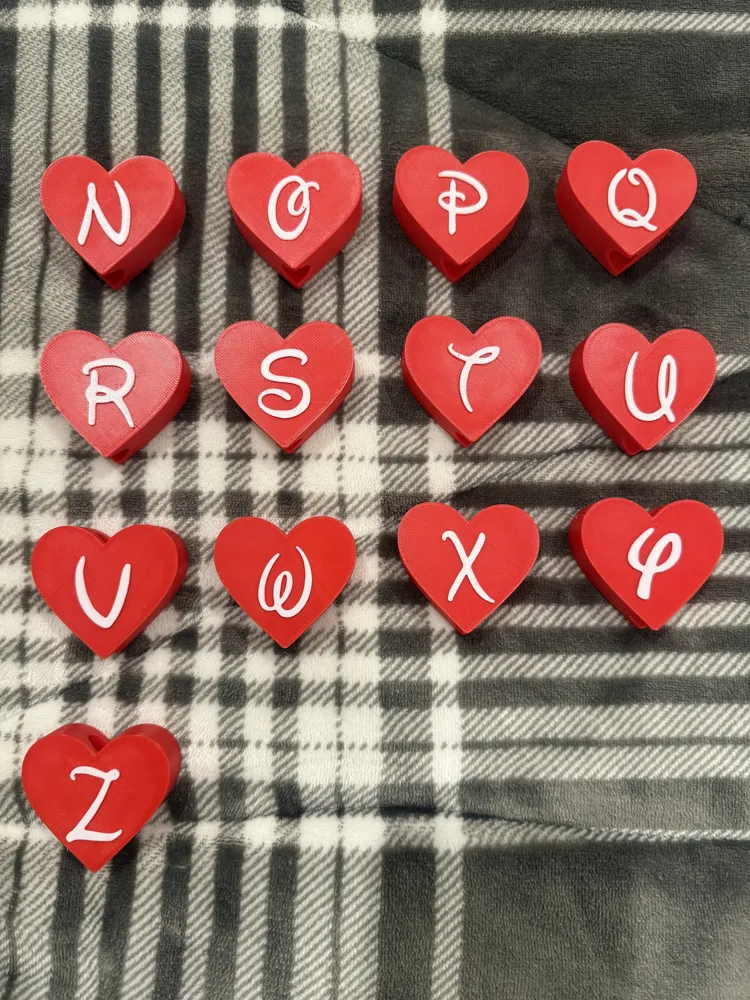 Disney Heart Initial Stanley Toppers - Free 3D Print Model - MakerWorld