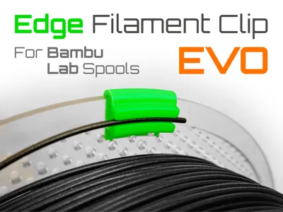 Curved Filament Clip inside Mount on Bambu Lab Spool by Officina23 - MakerWorld