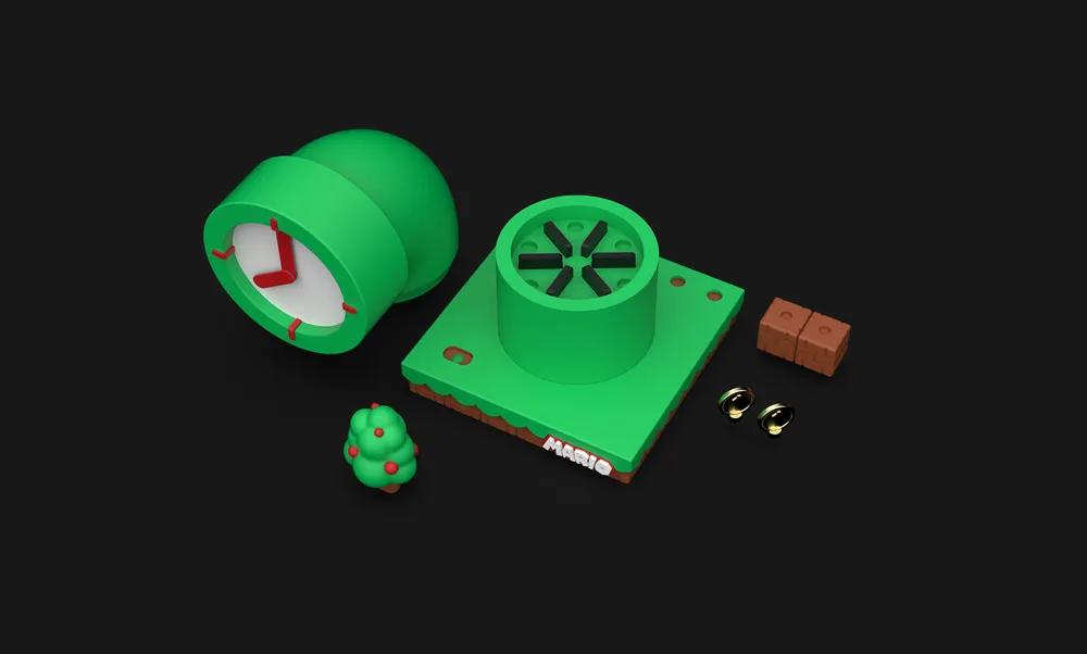 Switch Mario creative clock-themed base stand by canmaxfire - MakerWorld