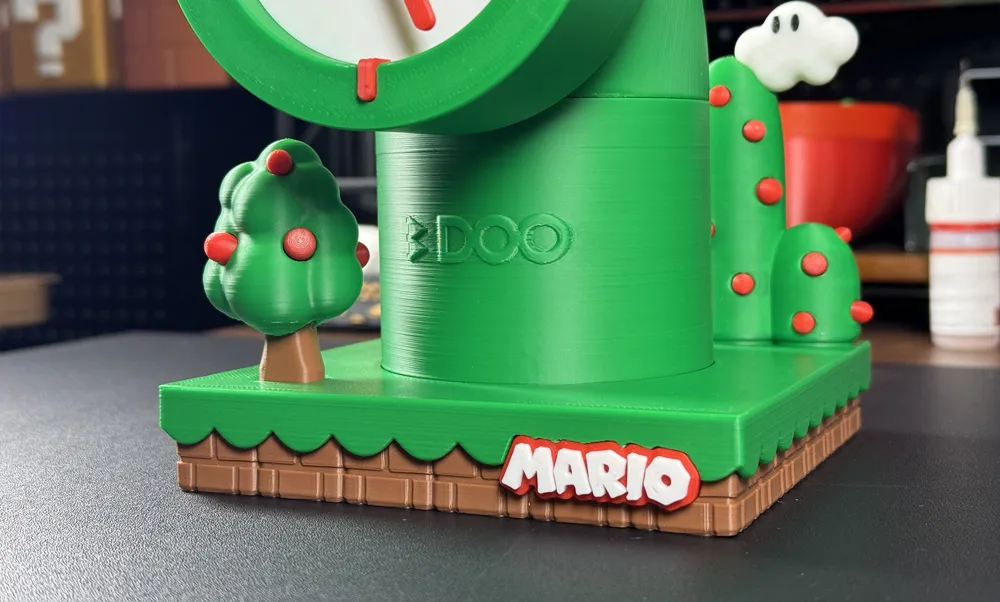 Switch Mario creative clock-themed base stand by canmaxfire MakerWorld ...