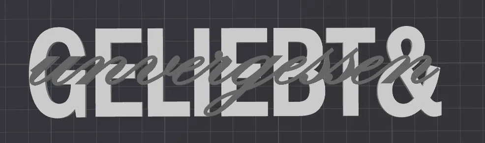 Lettering Beloved & unforgettable - Free 3D Print Model - MakerWorld