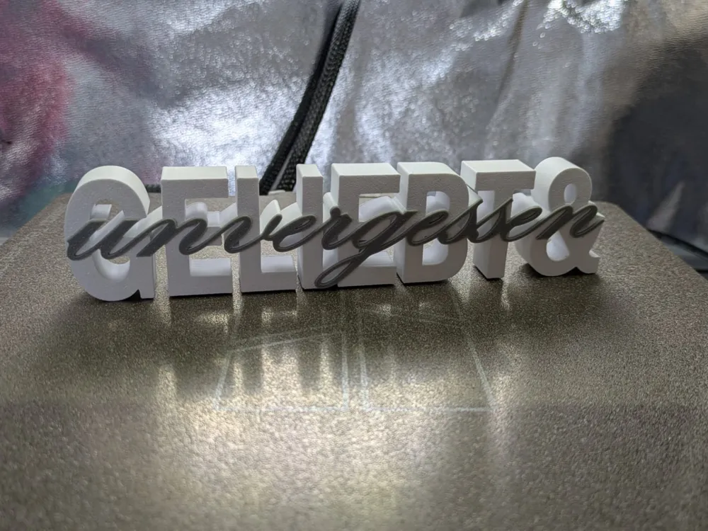 Lettering Beloved & unforgettable - Free 3D Print Model - MakerWorld
