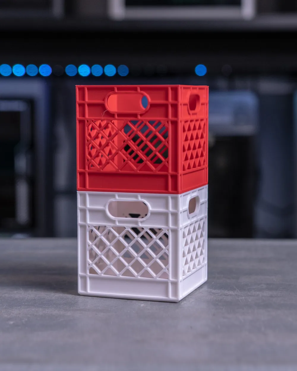 Stackable Milk Crate | Square and Rectangle - Free 3D Print Model ...