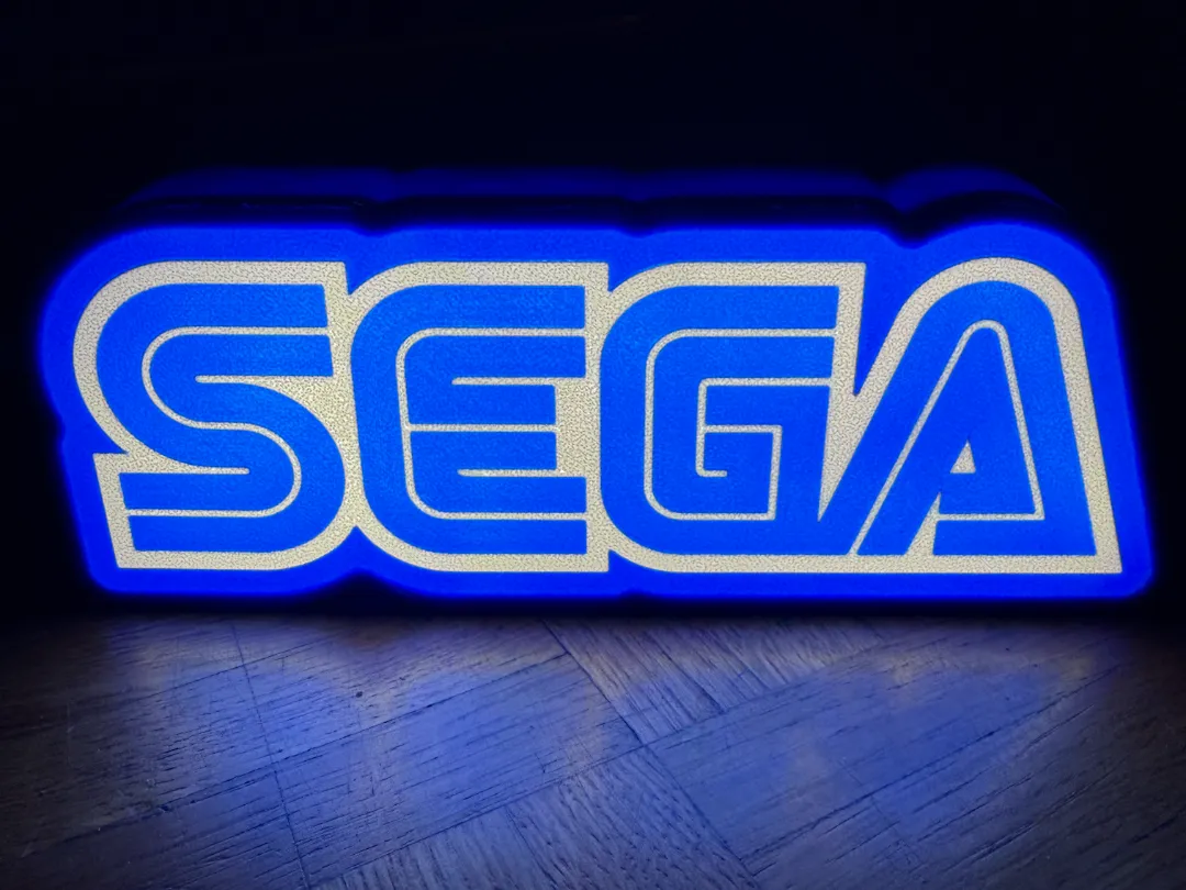 Modèle de décoration de la boîte lumineuse Sega – Affichage de jeu ...