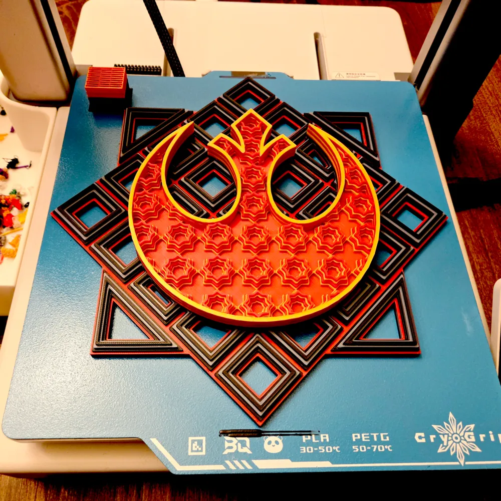 Star Wars Rebel Dimensional Grid Mosaic - Free 3D Print Model - MakerWorld