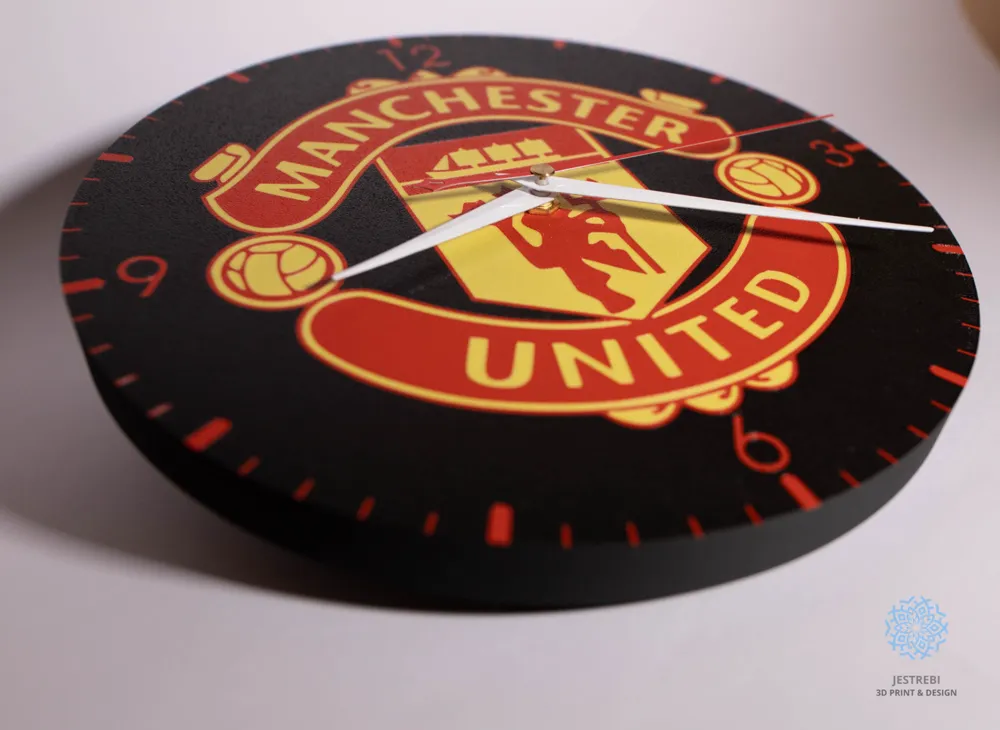 Machester United clock by JESTREBI3D - MakerWorld