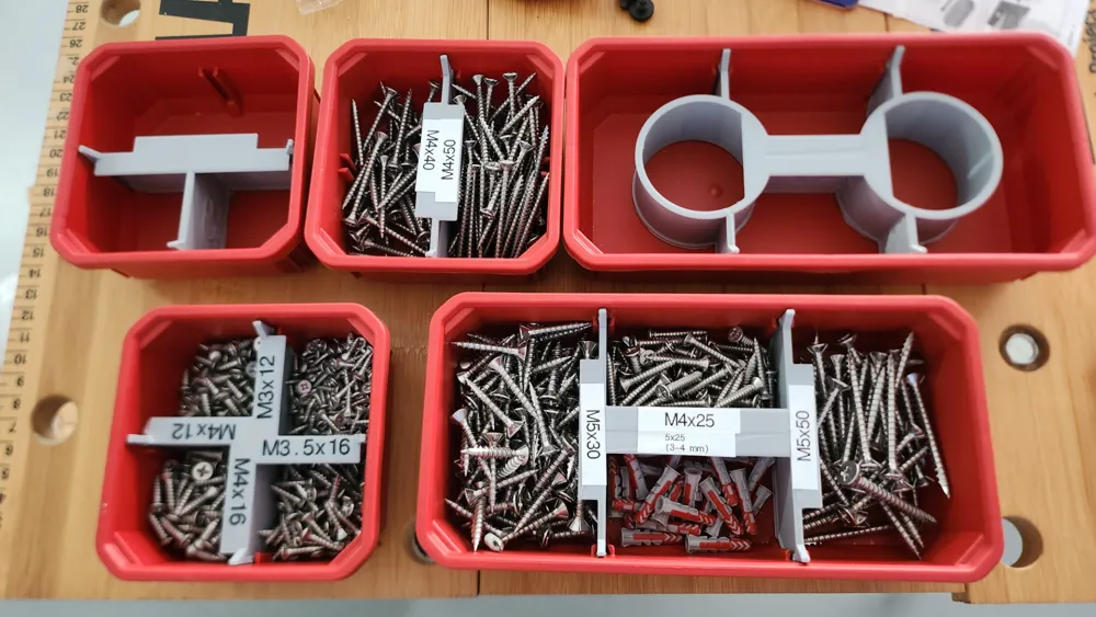 Packout large bin H divider for labels Remixed by DP design - MakerWorld