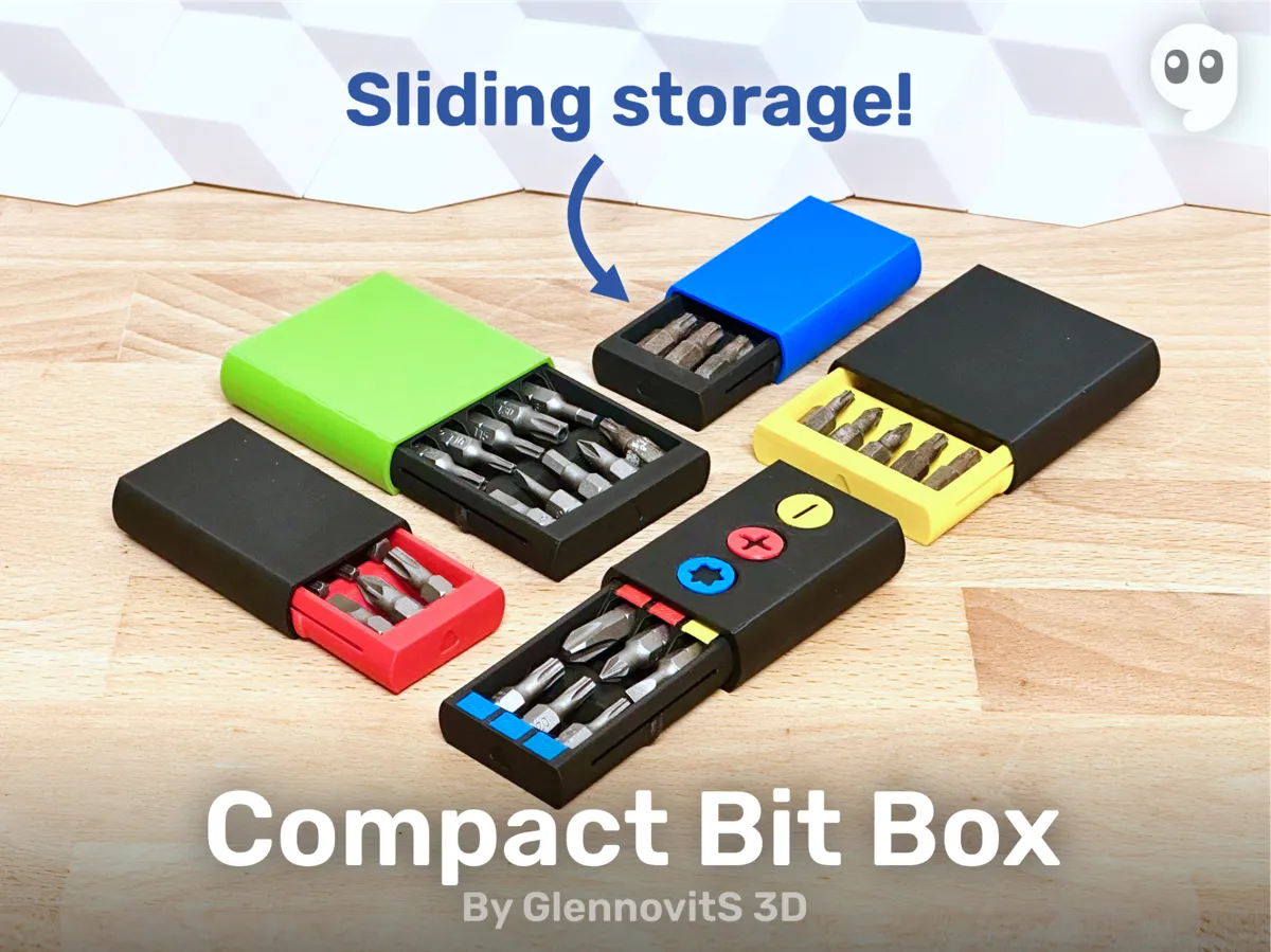 Compact Bit Box (pocket size driver bit storage) by GlennovitS 3D ...