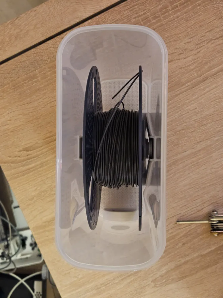 Spool holder for Filament Dry Box Cereal Container - Free 3D Print ...