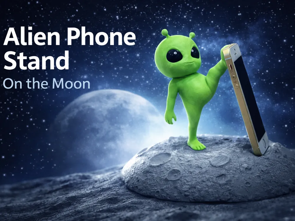 Alien phone holder - Free 3D Print Model - MakerWorld