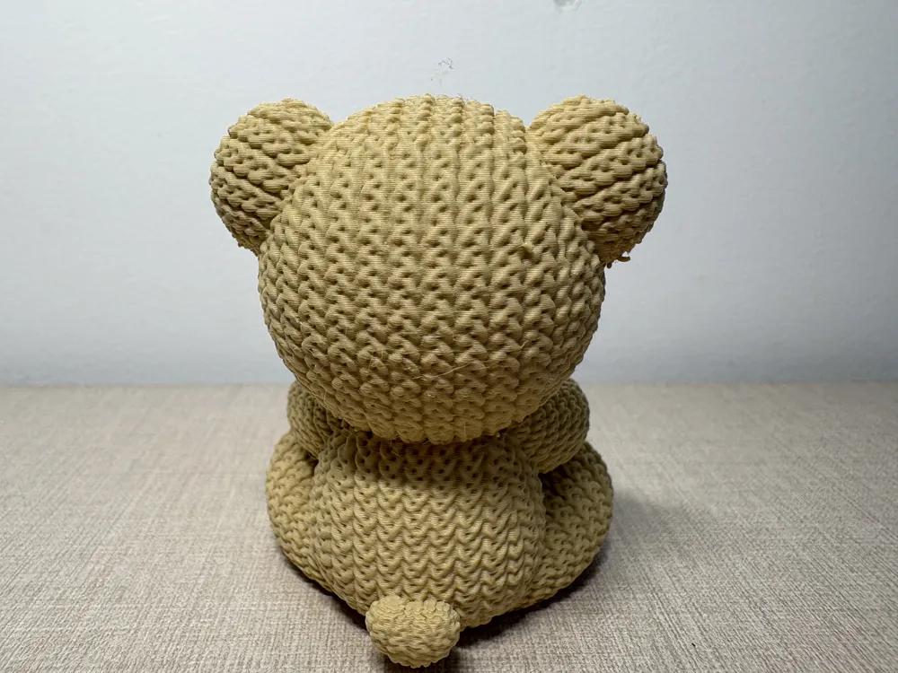 Knitted Love Bear | Love Shaped Nose & Tail - Free 3D Print Model ...