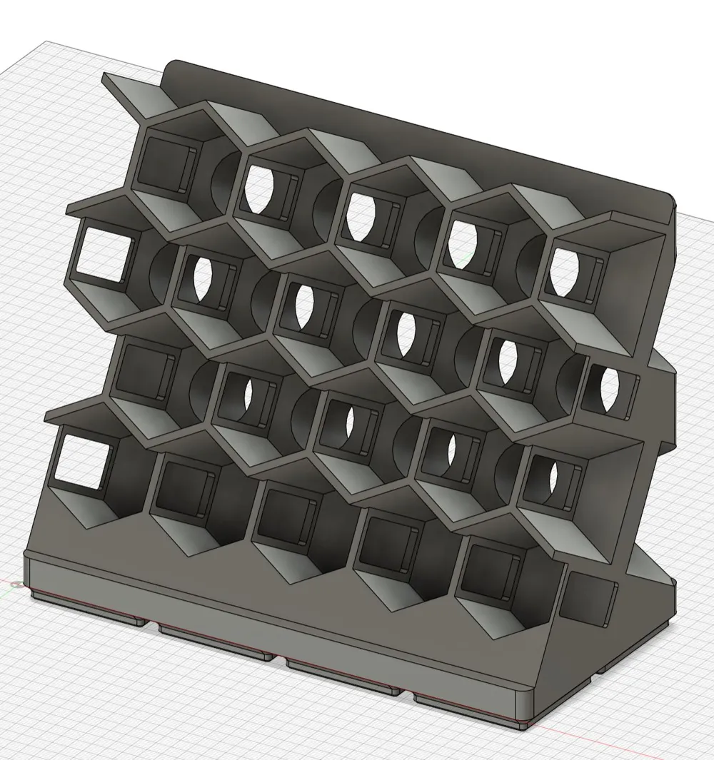 Gridfinity 4x2 dropper bottle paint rack by ddastardlyart MakerWorld: Download Free 3D Models