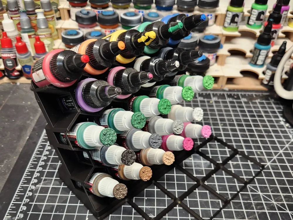 Gridfinity 4x2 dropper bottle paint rack by ddastardlyart MakerWorld ...