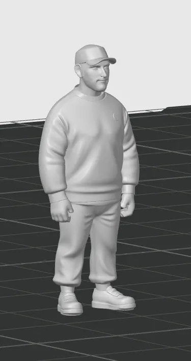 Man with cap scalable in 1:64 - Free 3D Print Model - MakerWorld
