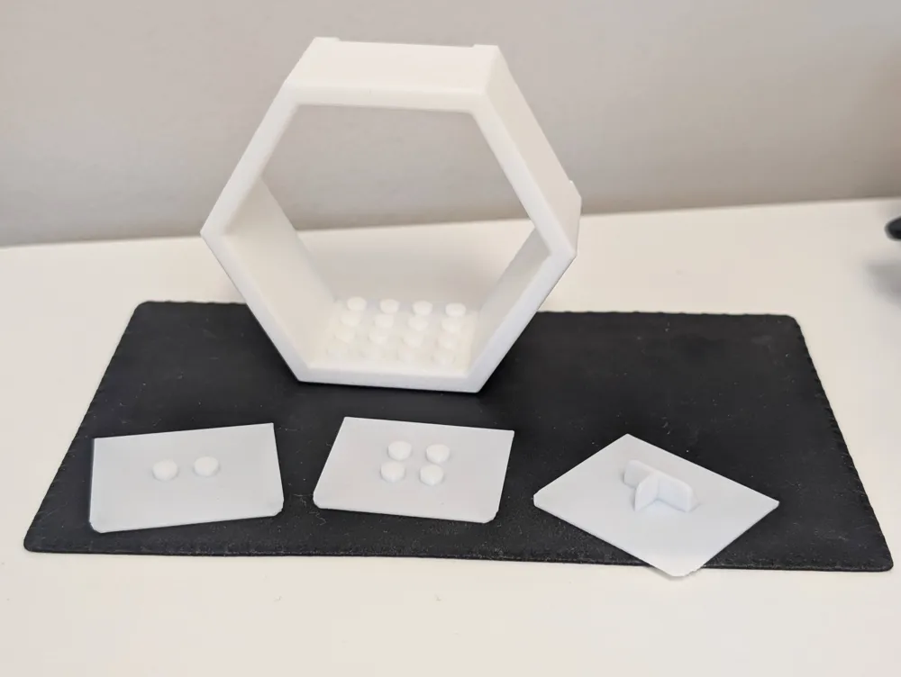 Mini Brick Hexo Shelf by Daniele MakerWorld: Download Free 3D Models