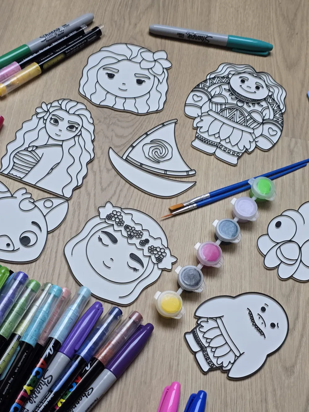 Moana Coloring Craft Set - Free 3D Print Model - MakerWorld