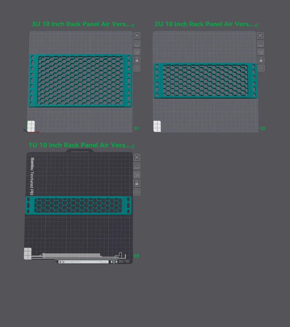 1U 2U 3U 10-inch Rack Panel for Improved Airflow by RiHi36 MakerWorld ...