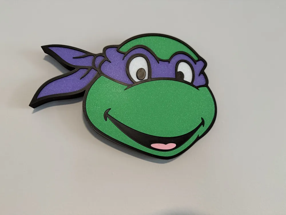 Teenage Mutant Ninja Wall Art (NO AMS) - Free 3D Print Model - MakerWorld